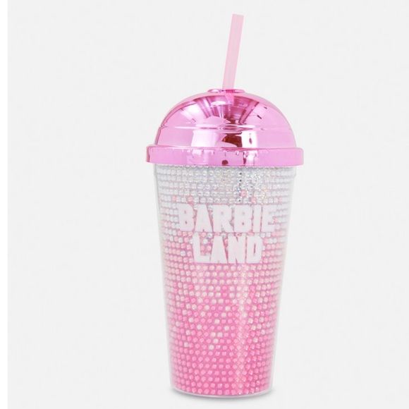 Barbie | Dining | Barbie The Movie Rhinestone Bling Tumbler Cup Straw ...